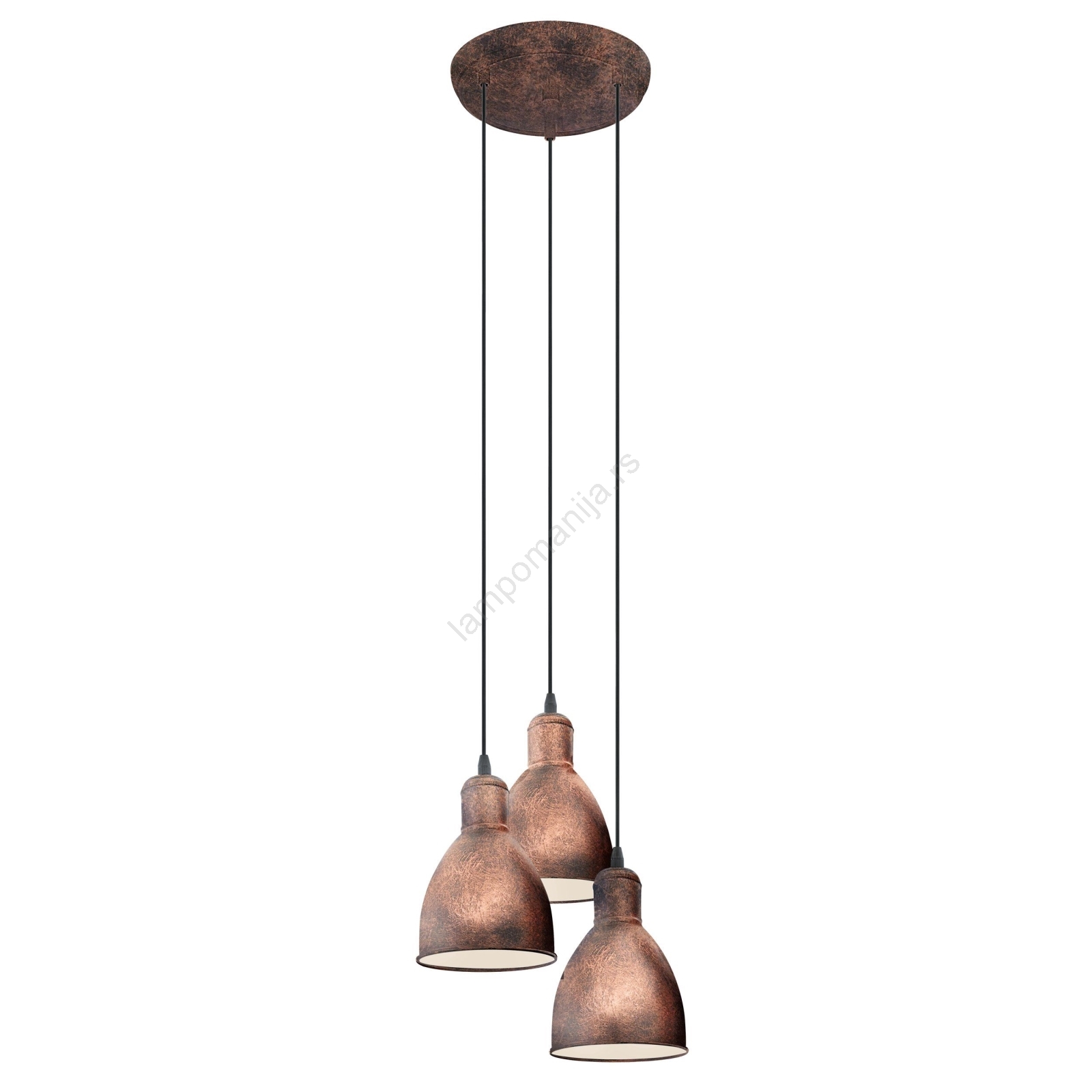 Eglo 49493 - Luster PRIDDY 1 3xE27/60W/230V | Lampomanija