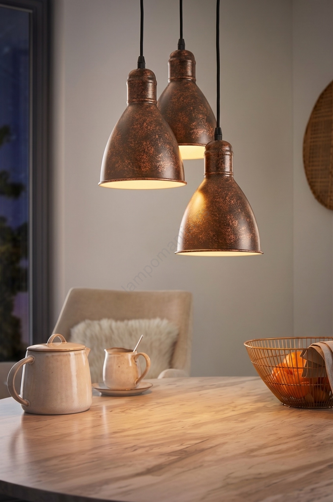 Eglo 49493 - Luster PRIDDY 1 3xE27/60W/230V | Lampomanija