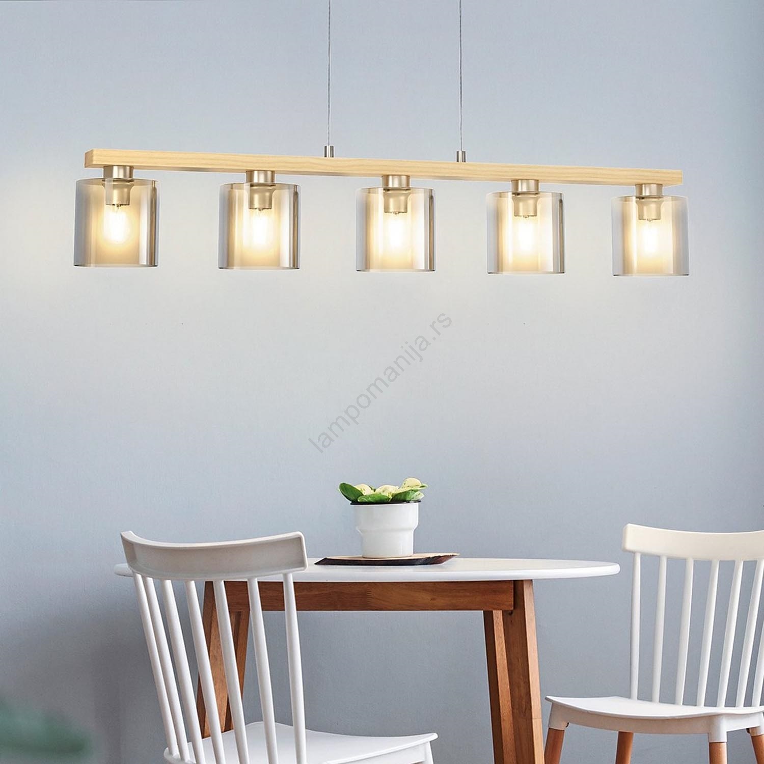 Eglo 901292 - Luster na sajli CASTRALVO 5xE27/28W/230V | Lampomanija