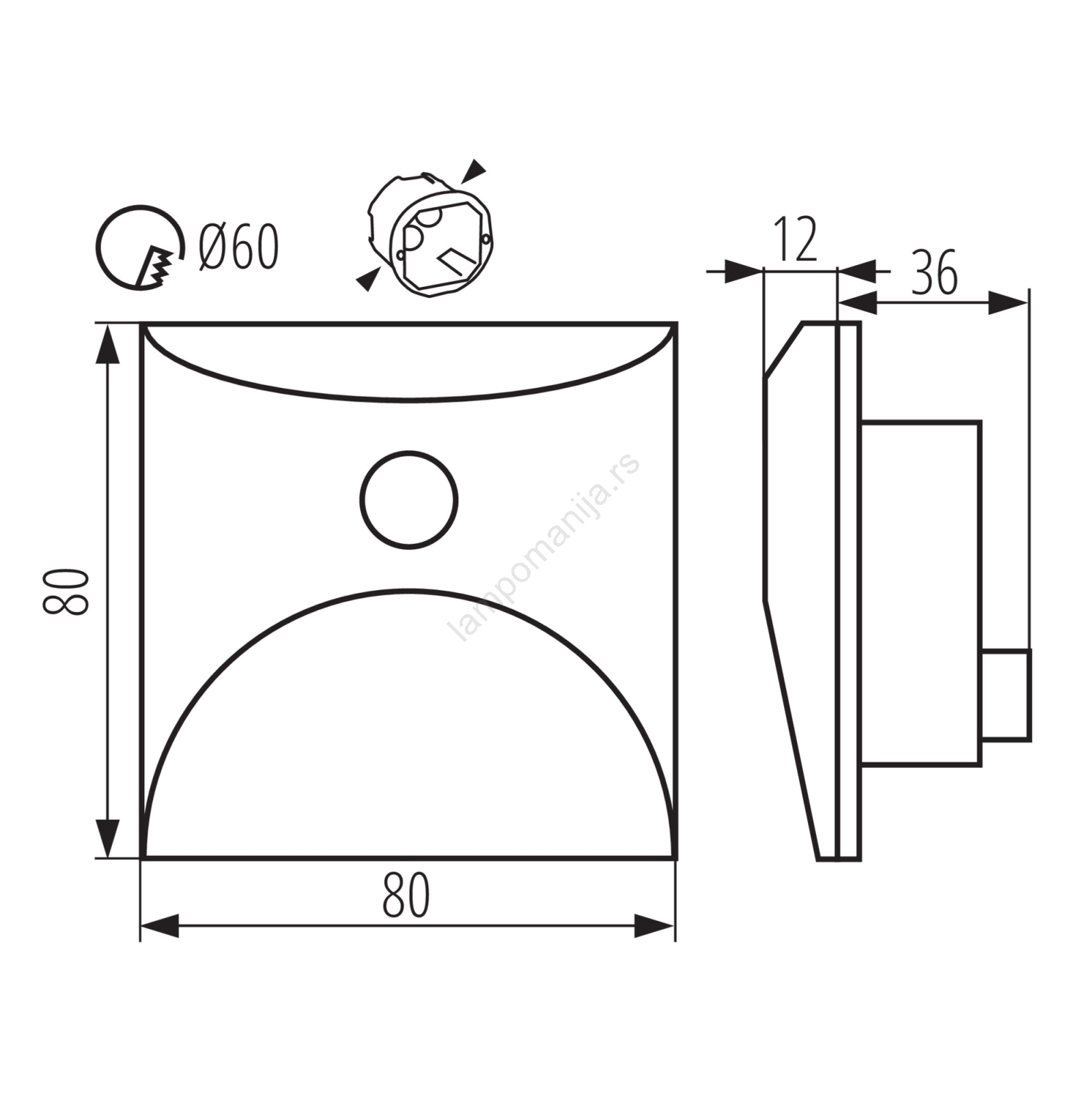 Kanlux 39129 - LED svetlo za stepenice sa senzorom EXIN 2,5W/230V 3000K ...
