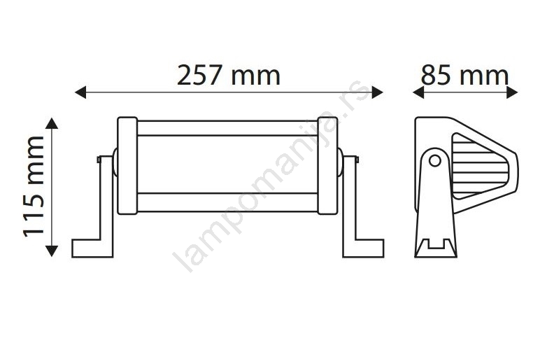 LED industrijska svetiljka EPISTAR LED/36W/10-30V IP67 6000K | Lampomanija