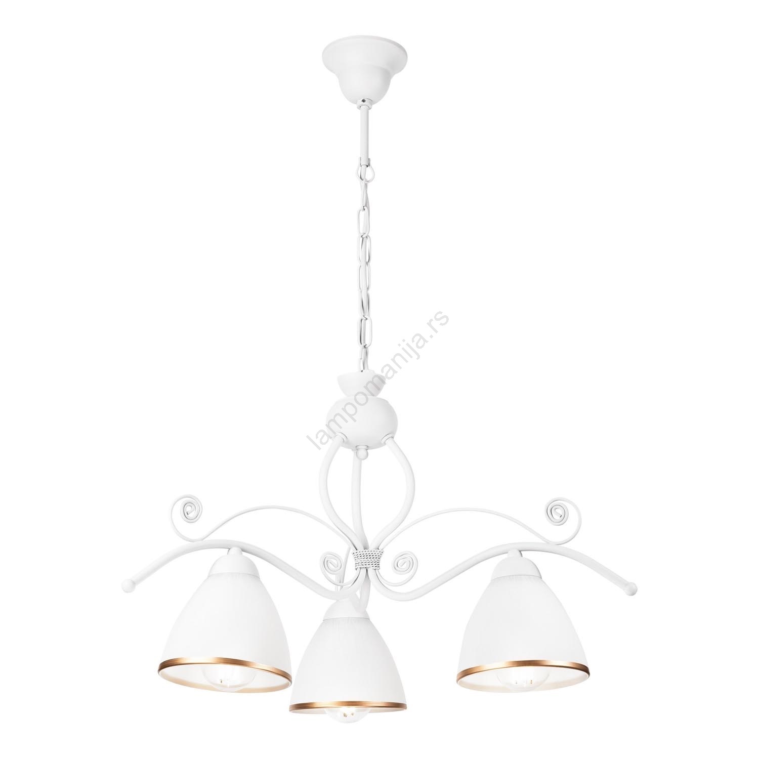 Luster na lancu RETRO II 3xE27/60W/230V bela | Lampomanija