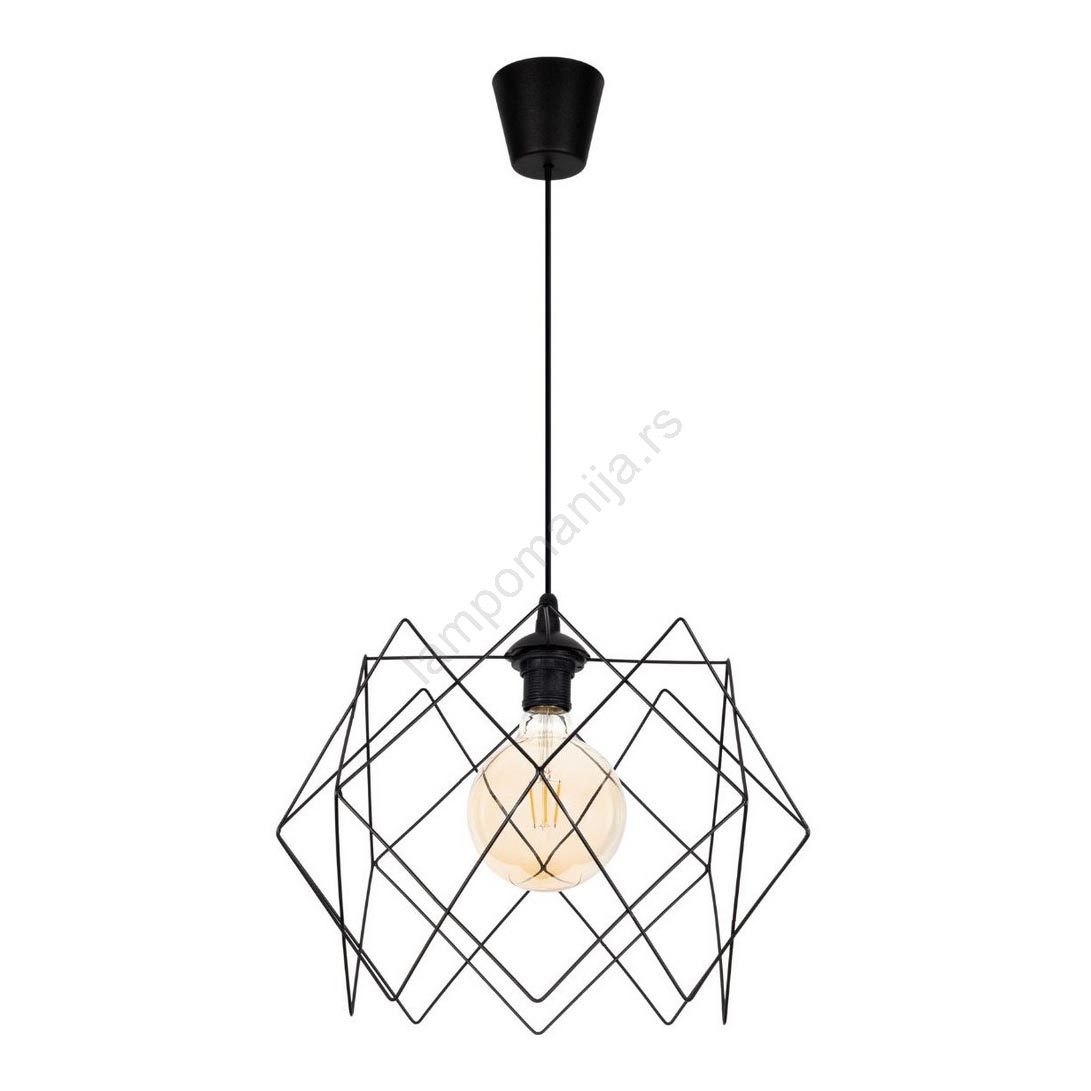 Luster na sajli GALL 1xE27/60W/230V crna | Lampomanija