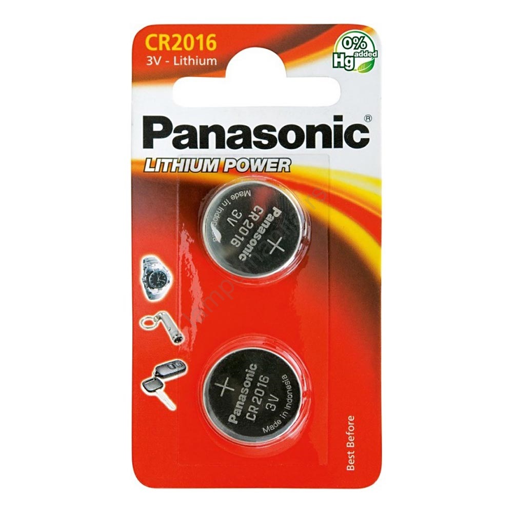 Panasonic - 2 komada litijumske dugmićaste baterije CR2016 3V 72 mAh ...