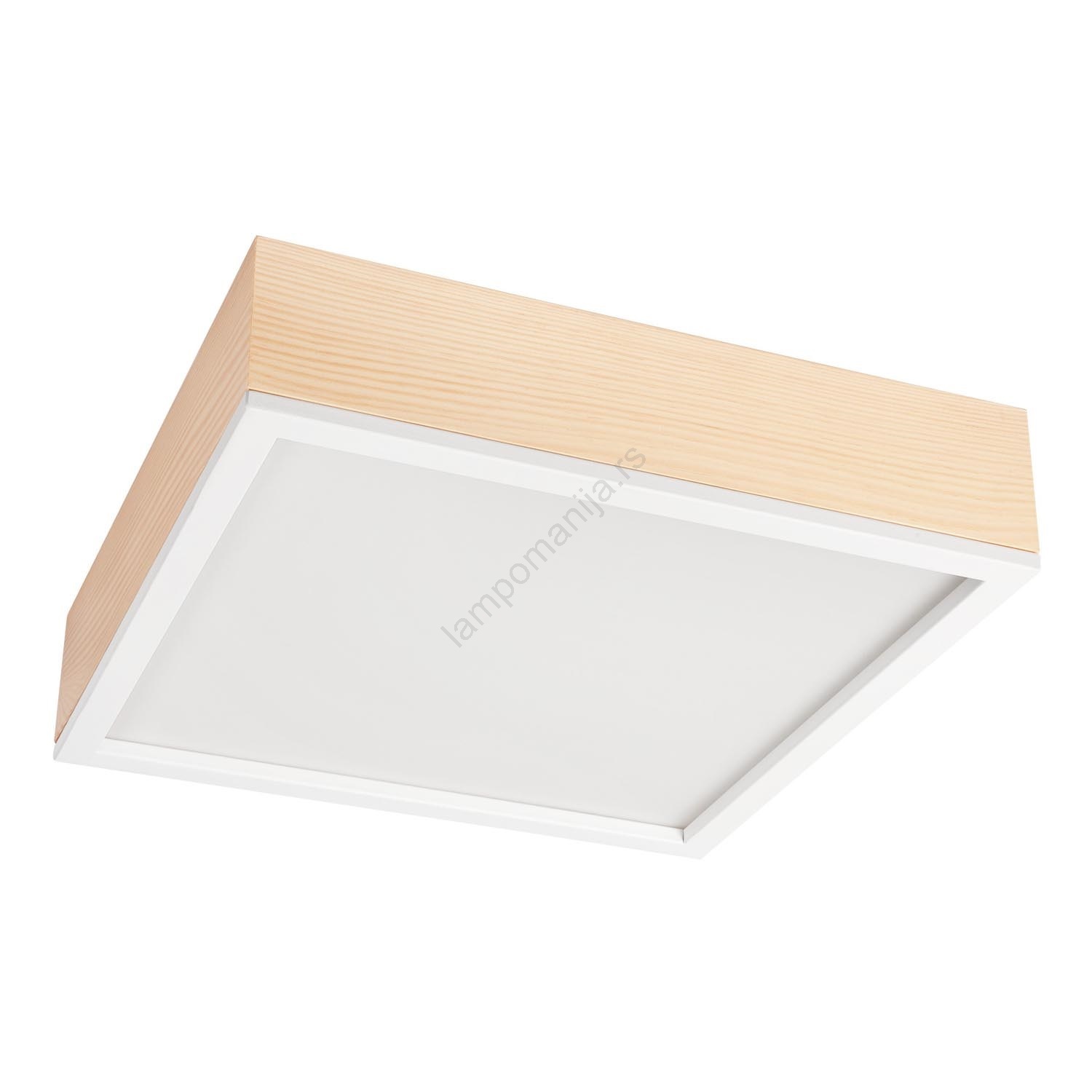 Plafonsko svetlo NATURAL SQUARE 4xE27/15W/230V 39x39 cm borovina/bela ...