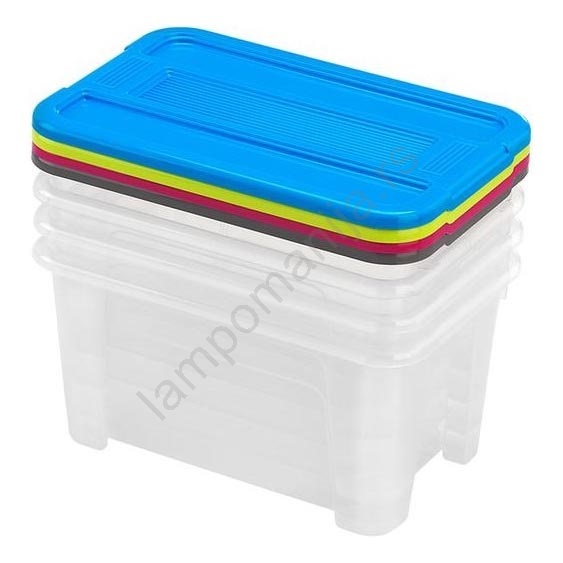 SET 4x kutija za odlaganje TEX BOX 4,5 l | Lampomanija