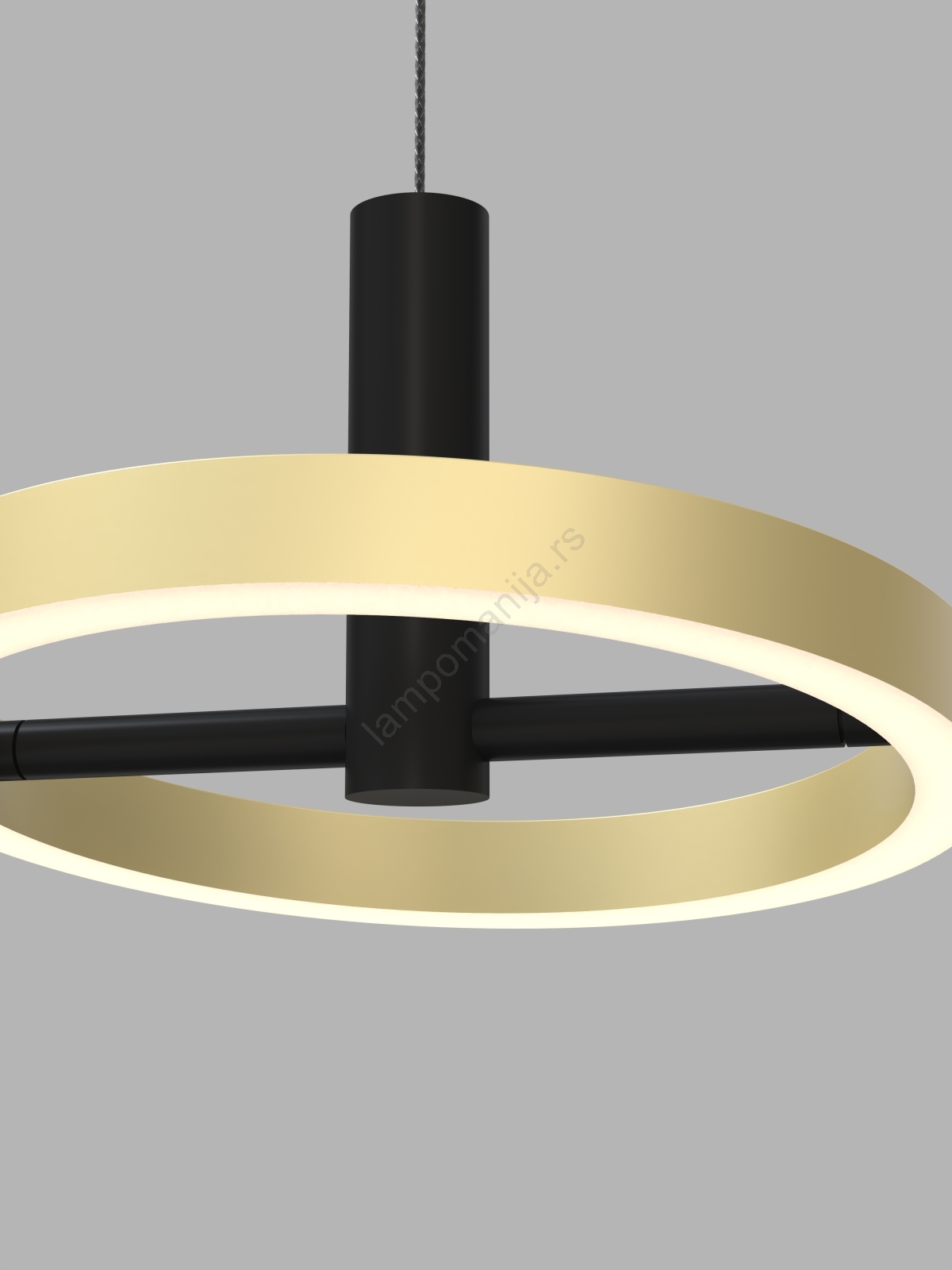 Wofi 5016-304 - LED prigušiva luster na sajli BREST LED/26W/230V crna ...